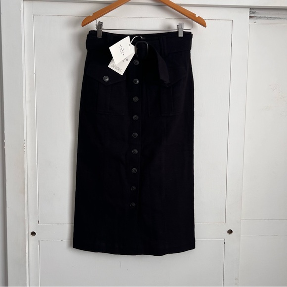 Sezane | Skirts | Sezane Odilion Skirt Black | Poshmark